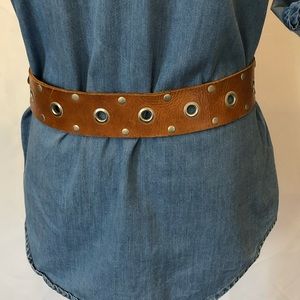 Equus | Accessories | Equus Tan Leather Grommet Belt Size Medium | Poshmark